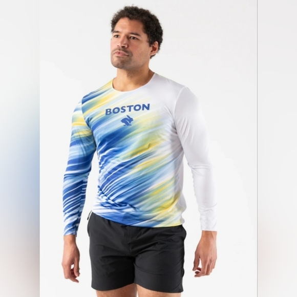 Rabbit | Shirts | Rabbit Run In Runtee Ls Boston Mazarine Blue Marathon ...